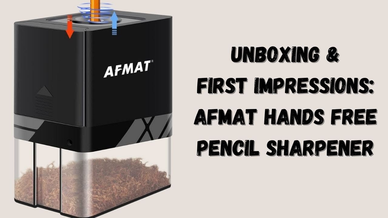 Afmat Hands Free Pencil Sharpener | Unbox | First Impressions - YouTube