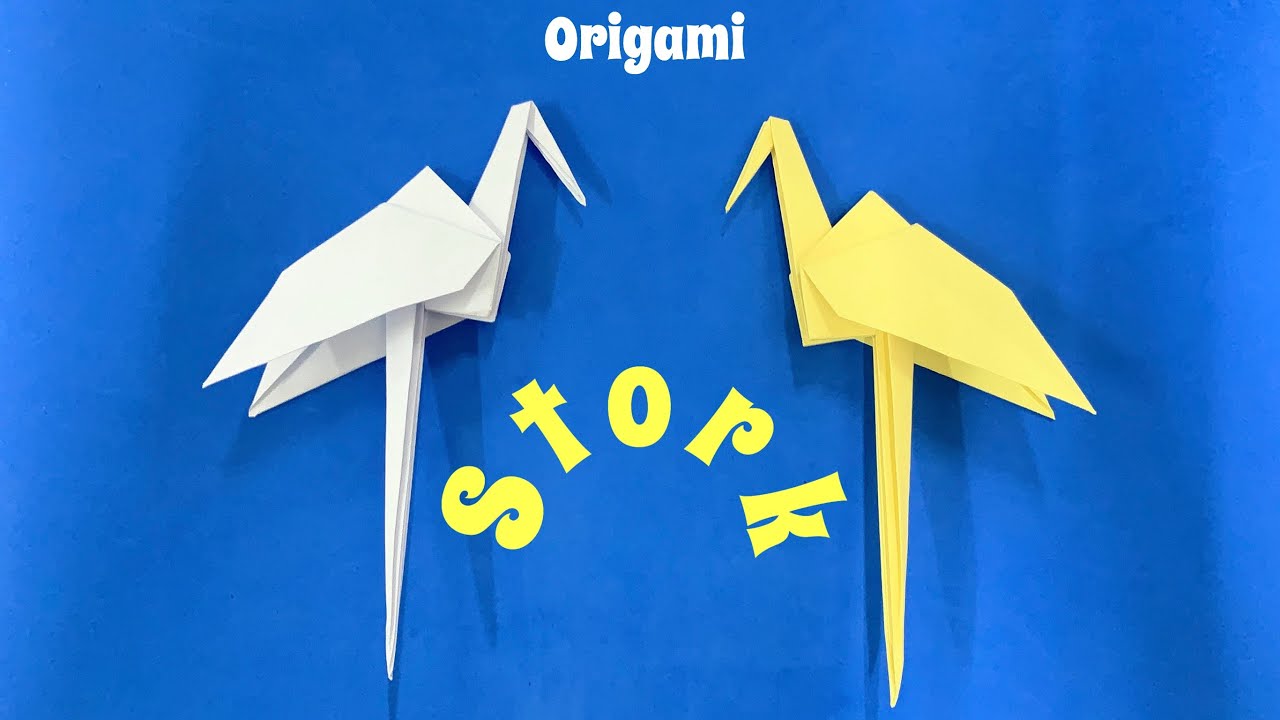 How to fold the stork from paper (HD gấp con cò) | OrigamiP&L. - YouTube
