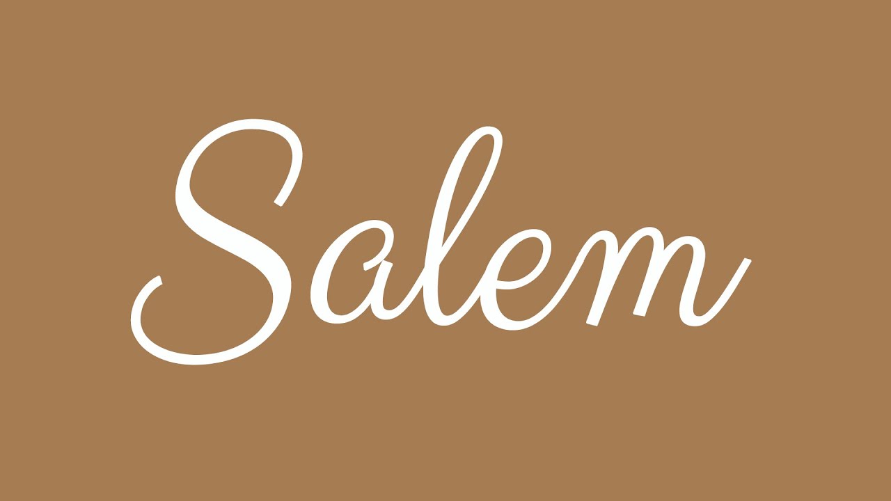 Learn how to Sign the Name Salem Stylishly in Cursive Writing - YouTube