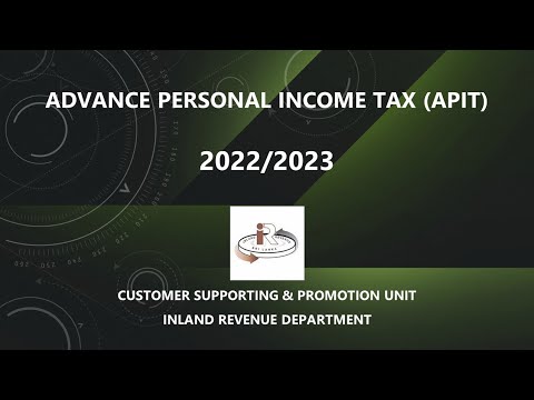 Advance Personal Income Tax (APIT) 2022/2023 - YouTube