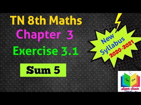 8th maths Chapter 3 Exercise 3.1 Sum 5 | class 8 Maths 3rd chapter ...