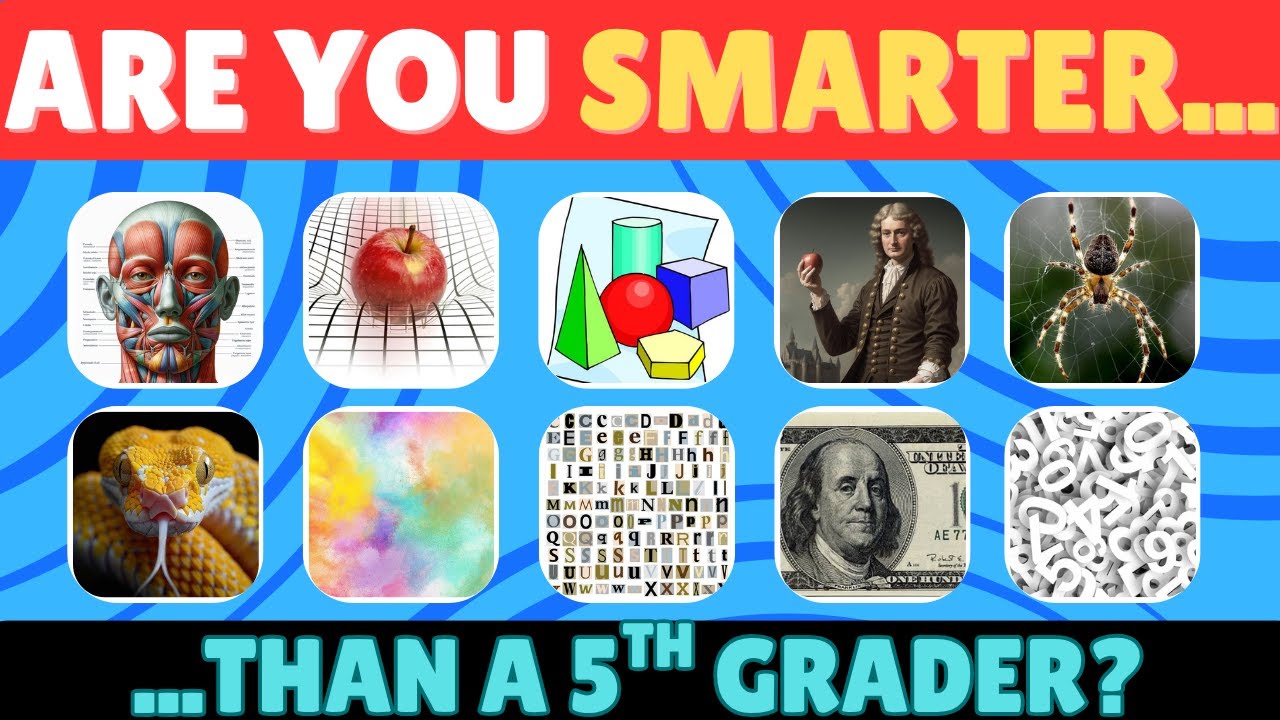 Are You SMARTER than a 5th Grader?🤓🧠 | General Knowledge Quiz - YouTube