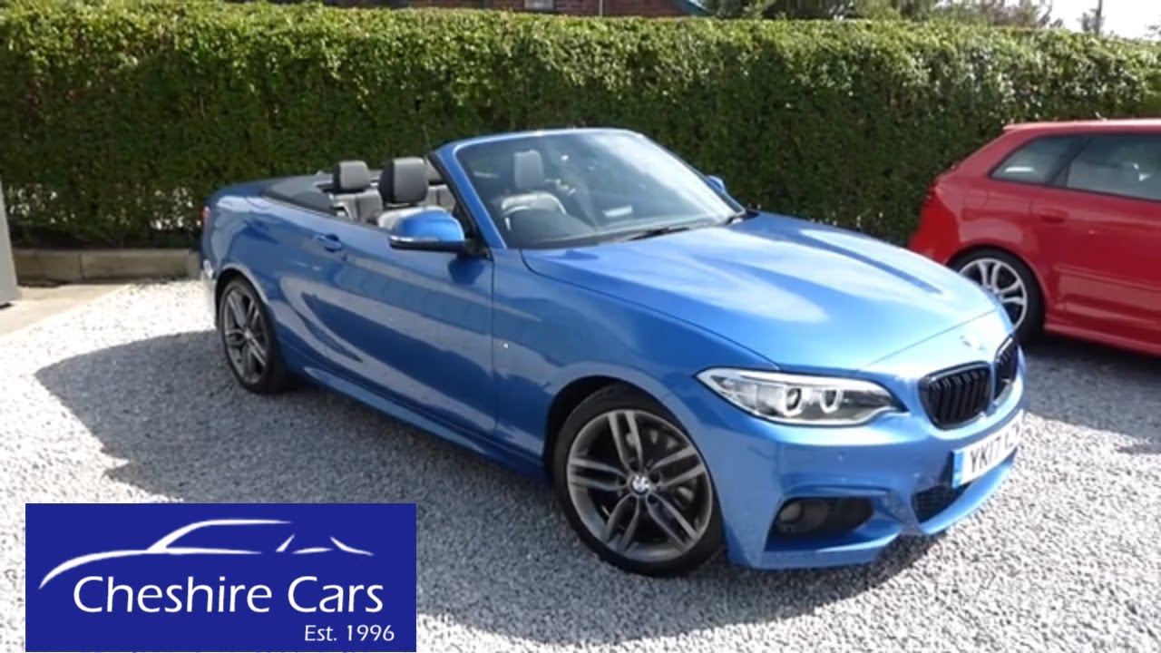 BMW 220i M Sport Convertible Estoril Blue - YouTube