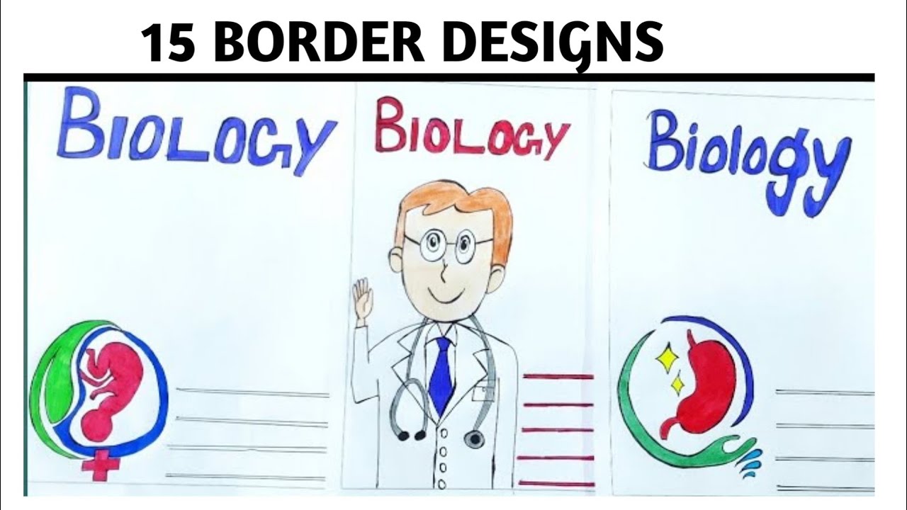 Biology border designs l Biology Front Page Design l Biology cover page ...