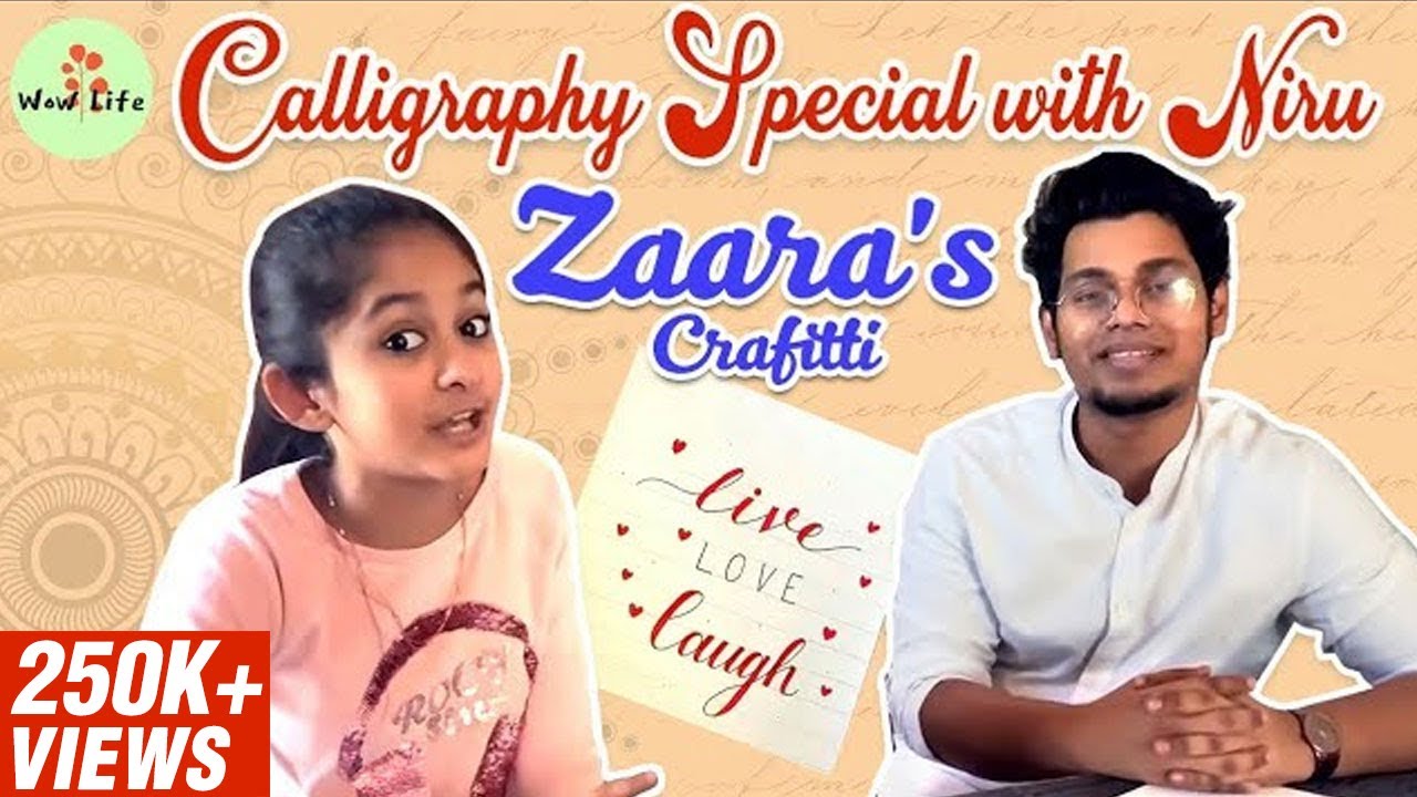 Zaara's Crafitti | Calligraphy Special with Niru😍 | Create #WithMe ...