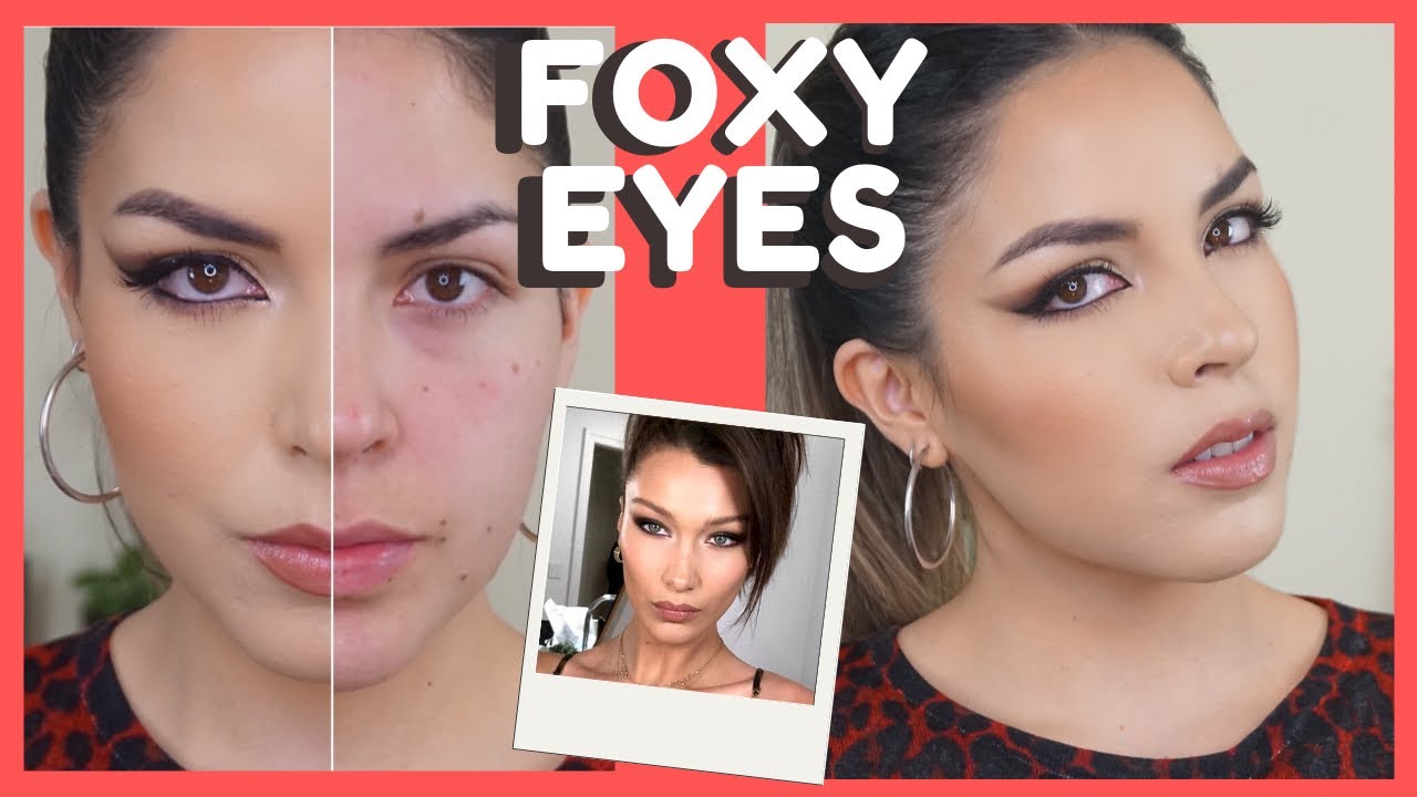 FOXY EYES MAKEUP TUTORIAL | Efecto Lifting Facial a lo Bella Hadid ...