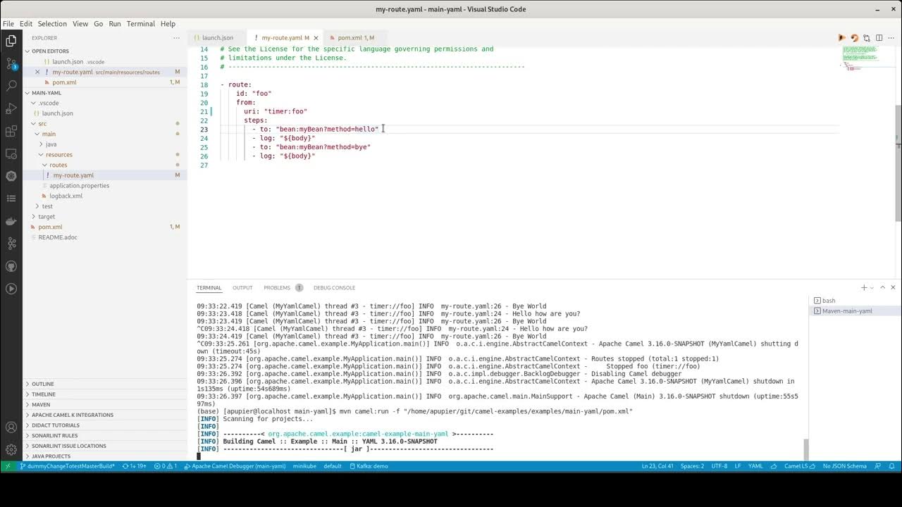 Camel Textual Debugger with Camel yaml DSL in VS Code - YouTube