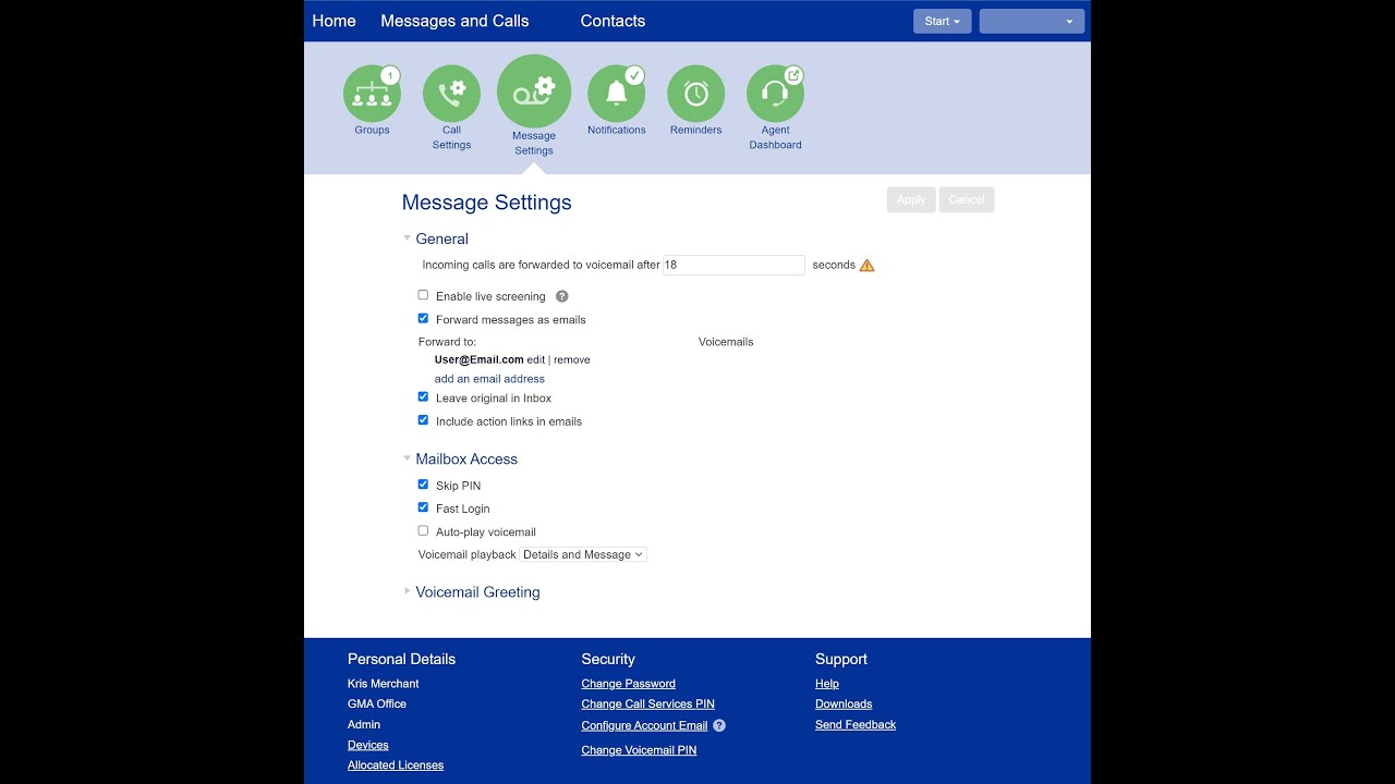 Add E-Mail notification, Skip Pin and Fast Login, and Help. - YouTube