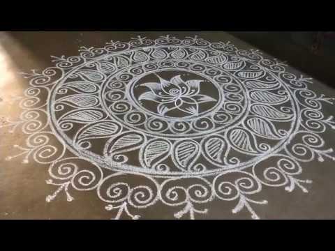 Beautiful rangoli design 733 - YouTube