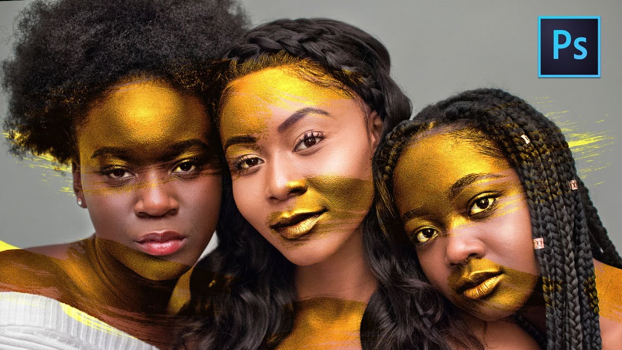 [Photoshop Tutorial ] GOLD SKIN EFFECT in Photoshop - YouTube