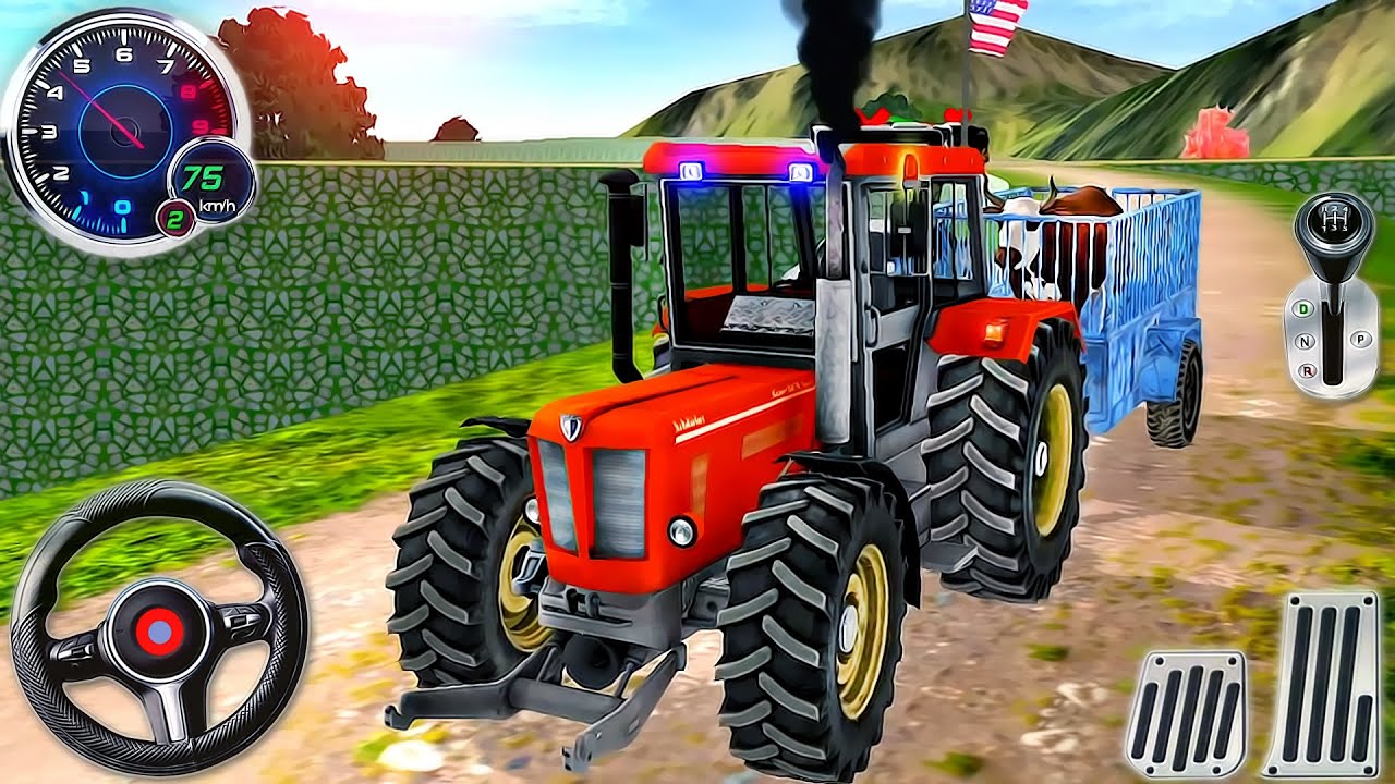 Real Tractor Offroad Driving Simulator - Trolley Farming Transport ...