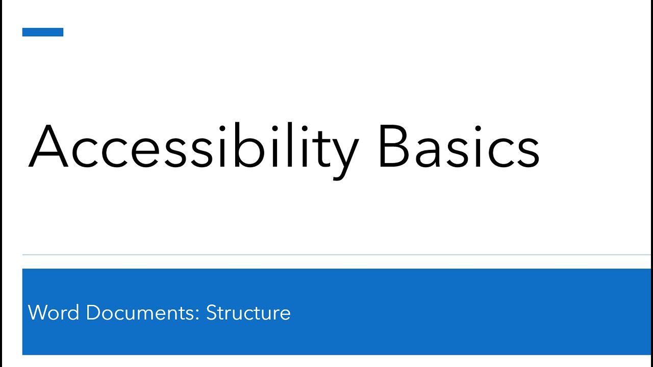 Accessibility Tutorial of Microsoft Word: Heading Styles & Structure ...