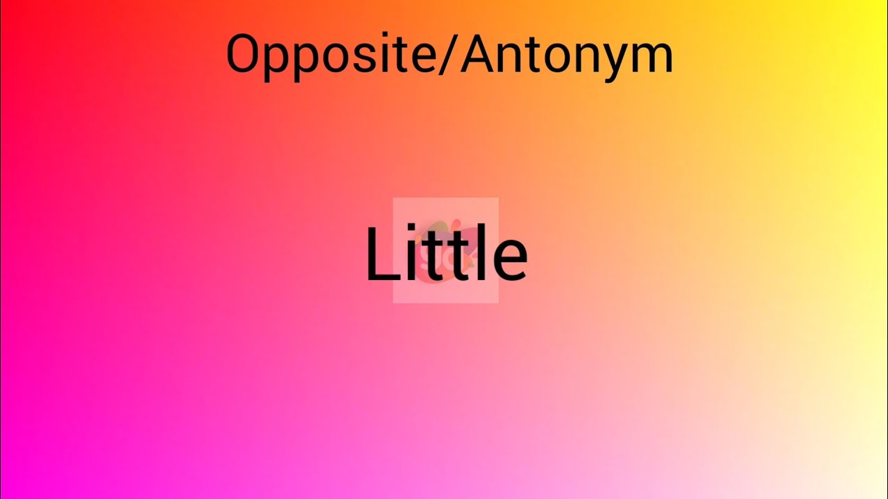 little opposite/antonym || Googul Dictionary #little - YouTube