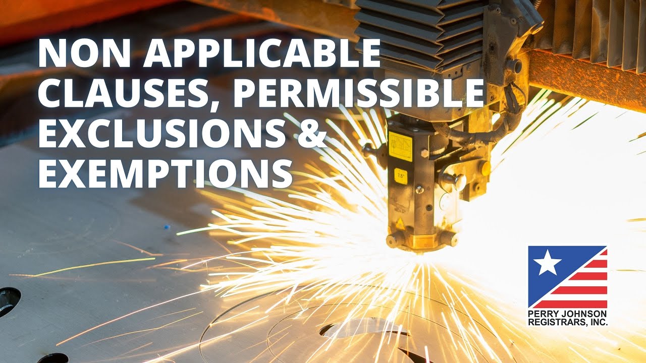 Non Applicable Clauses, Permissible Exclusions & Exemptions - YouTube