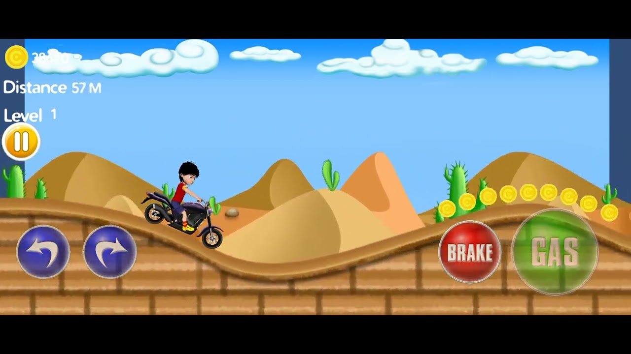 Shiva cycle game || Shiva crossing the bridge || Shiva cartoon game ...