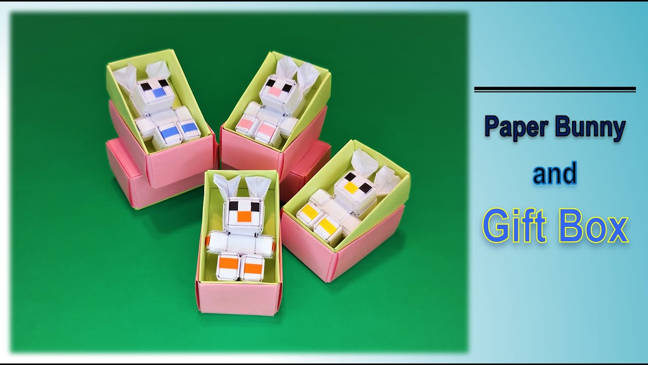 Lovely Modular Origami Bunny, Rabbit or Hare Packed In Gift Box ...