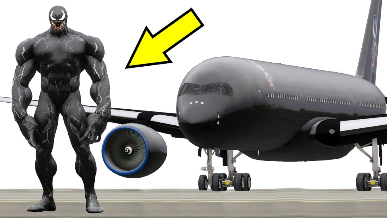 Airplane of Venom Crashes After Spider-Man Hit Plane's Engine In GTA 5 ...
