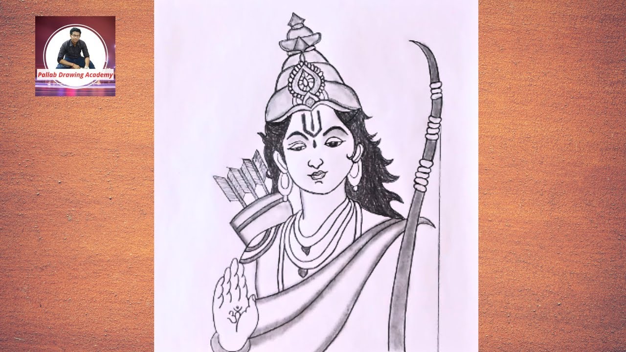 How to Draw Lord Shree Ram || Easy Drawing of Lord Shree Ram Step by ...