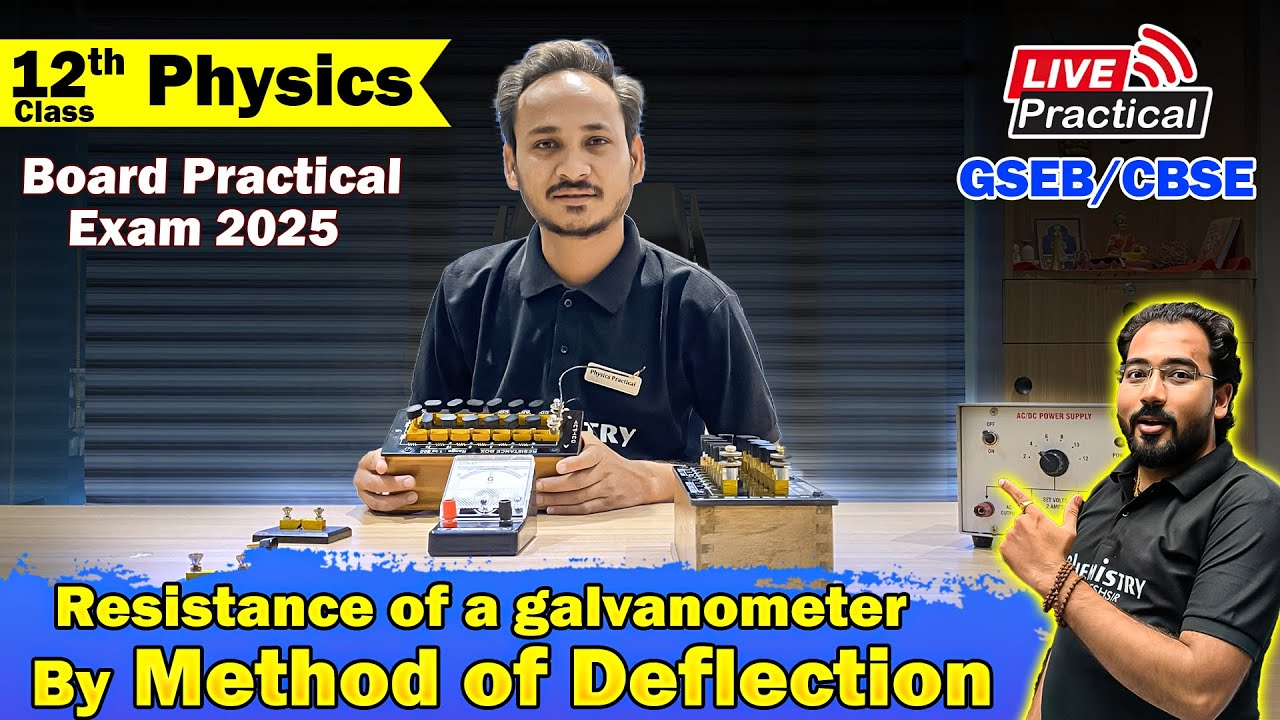 Resistance of a Galvanometer by half deflection method and to find out ...