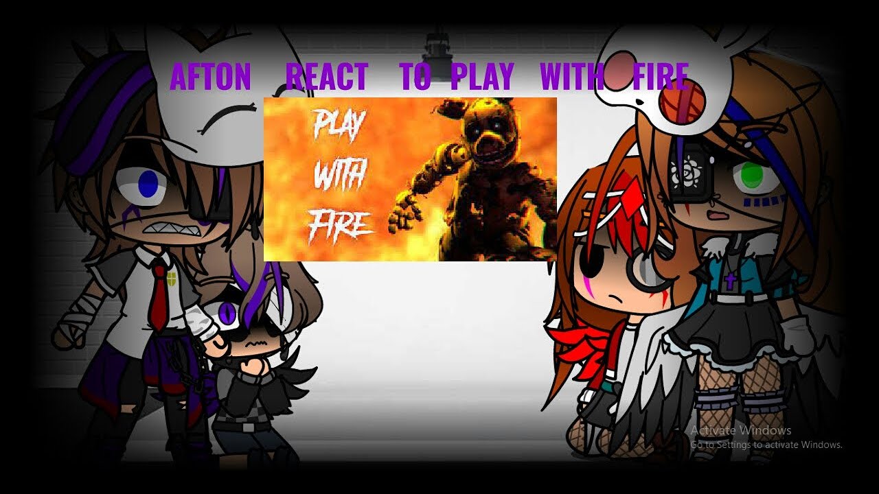 @["Afton Family" react to ~ "Play With Fire (Springtrap) ~"]@ + Ennard ...