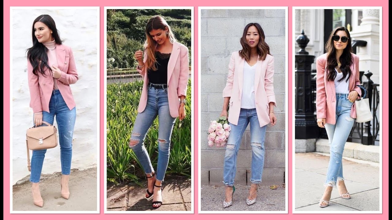 Hermosos Outfits con Blazers Rosa 🎀 - YouTube