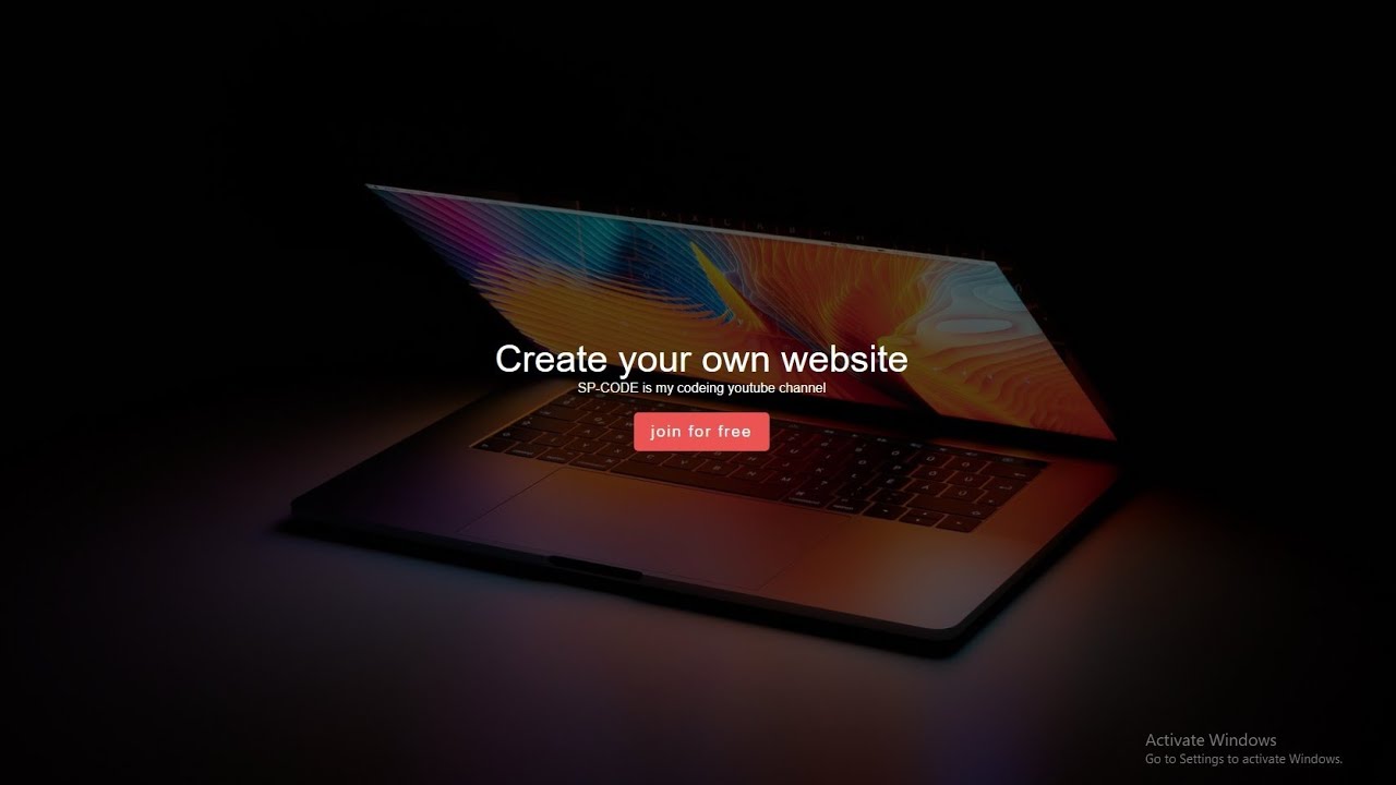 How to make simple landing page using HTML and CSS - YouTube