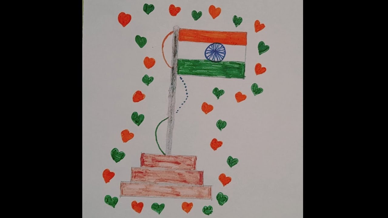 Tiranga jhanda drawing easy and beautiful drawing #alishaali #new ...