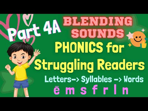 Reading Lessons: Part 4A/ Blending Sounds / Phonics for Struggling ...