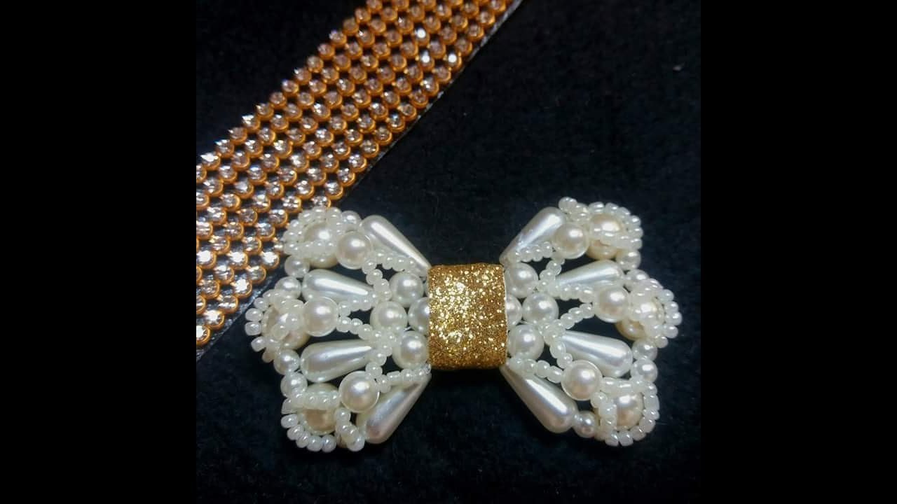 Laço de perolas DIY - lazo de perla - pearl lace - YouTube