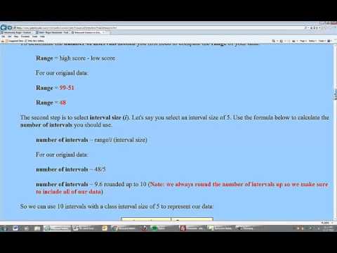 Group Frequency Distributions - YouTube