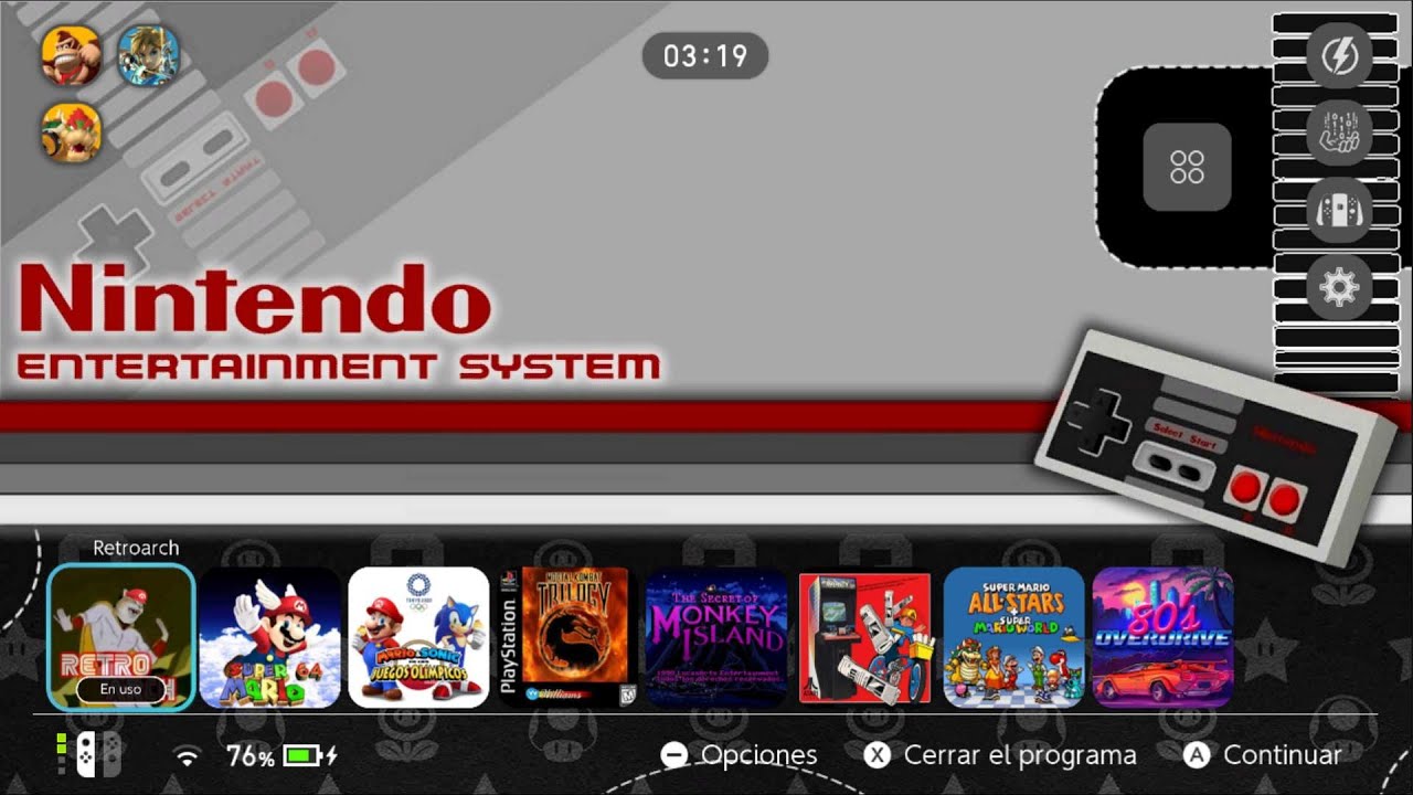 Nintendo Switch Theme Tema: NES Switch Vintage Theme, by El Gato ...