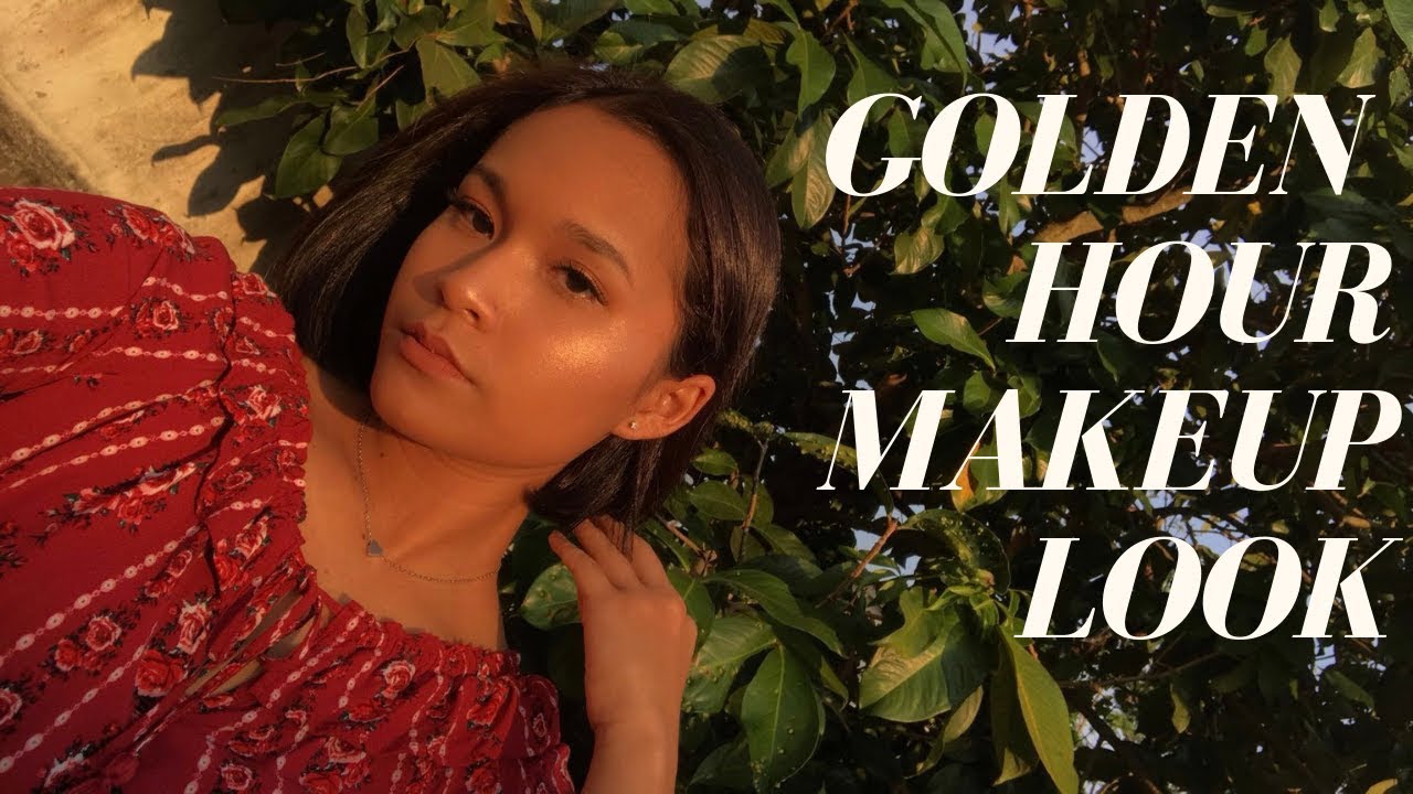 Golden hour makeup look 🧡ON A BUDGET🧡 - YouTube