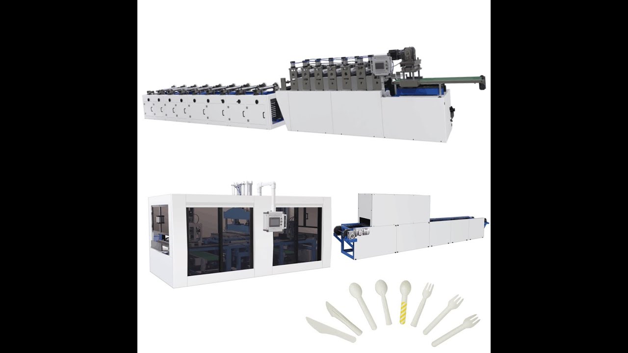 Disposable degradable Paper Cutlery paper spoon knife fork making ...