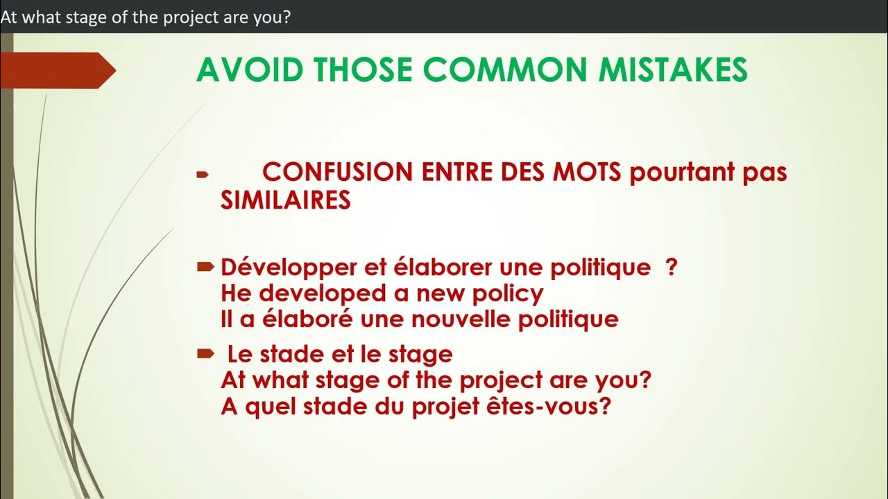 60: PART 3: THE MOST COMMON MISTAKES IN FRENCH : AN EXPLANATION - YouTube