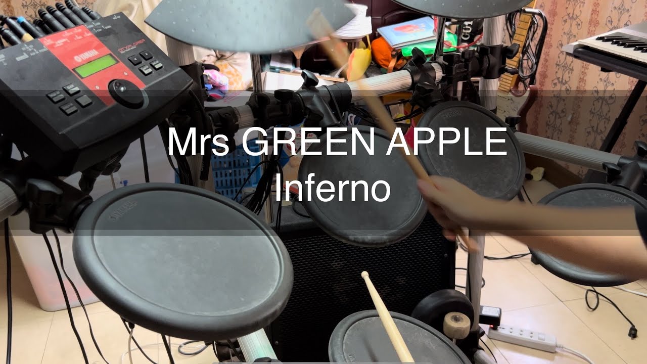 Mrs GREEN APPLE - Inferno (Fire Force OP 1) [Drum Cover] - YouTube