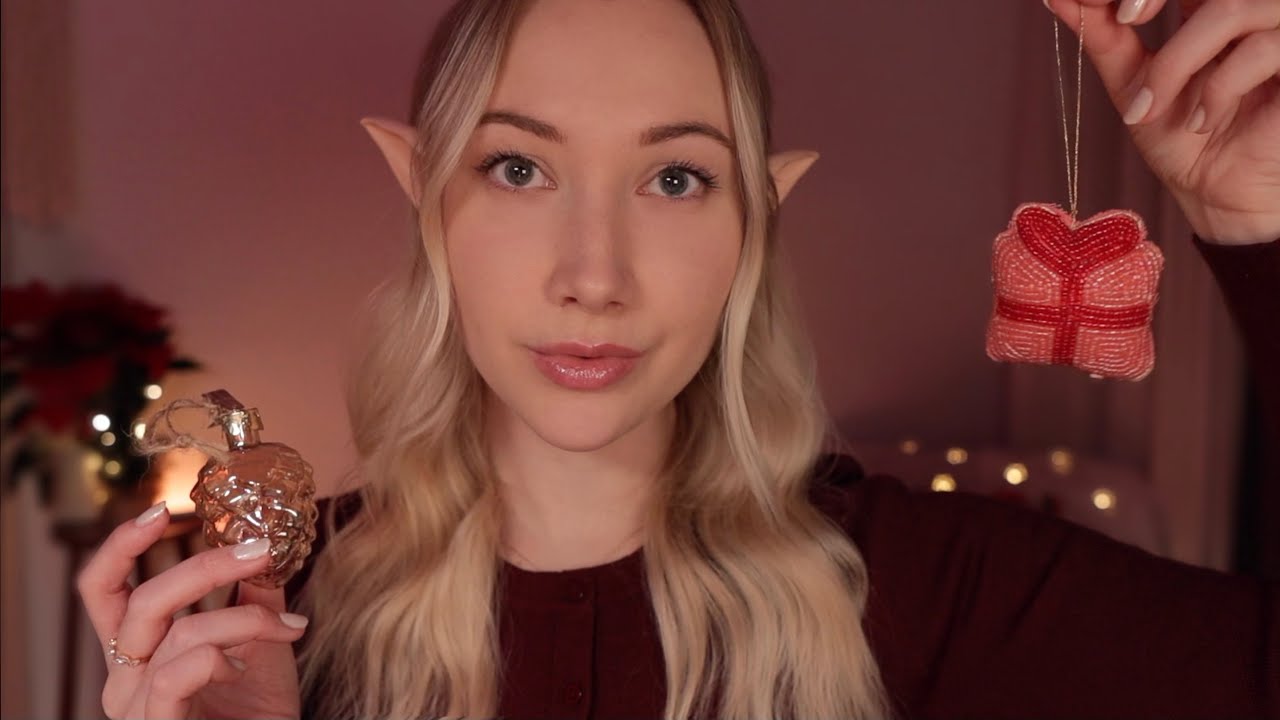ASMR Elf Christmas Ornament Shop Soft-Spoken Explaining Decorations🎄🎀 ...