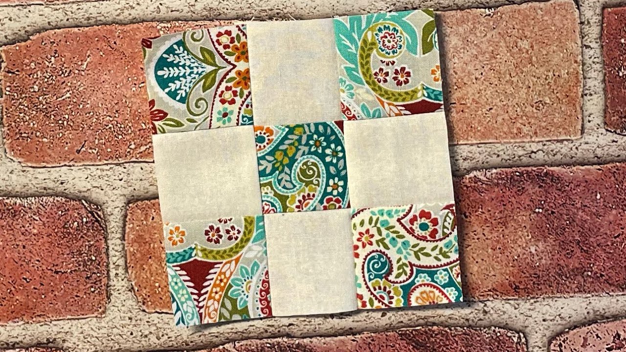 9 patch quilt block tutorial - YouTube