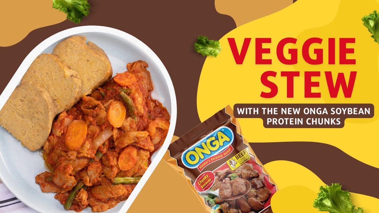 Veggie Stew with NEW Onga Soybean Protein Chunks - YouTube