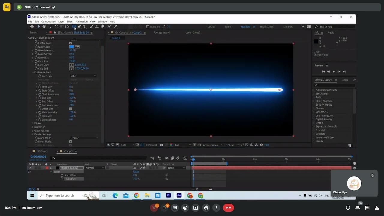 Saber effect - YouTube