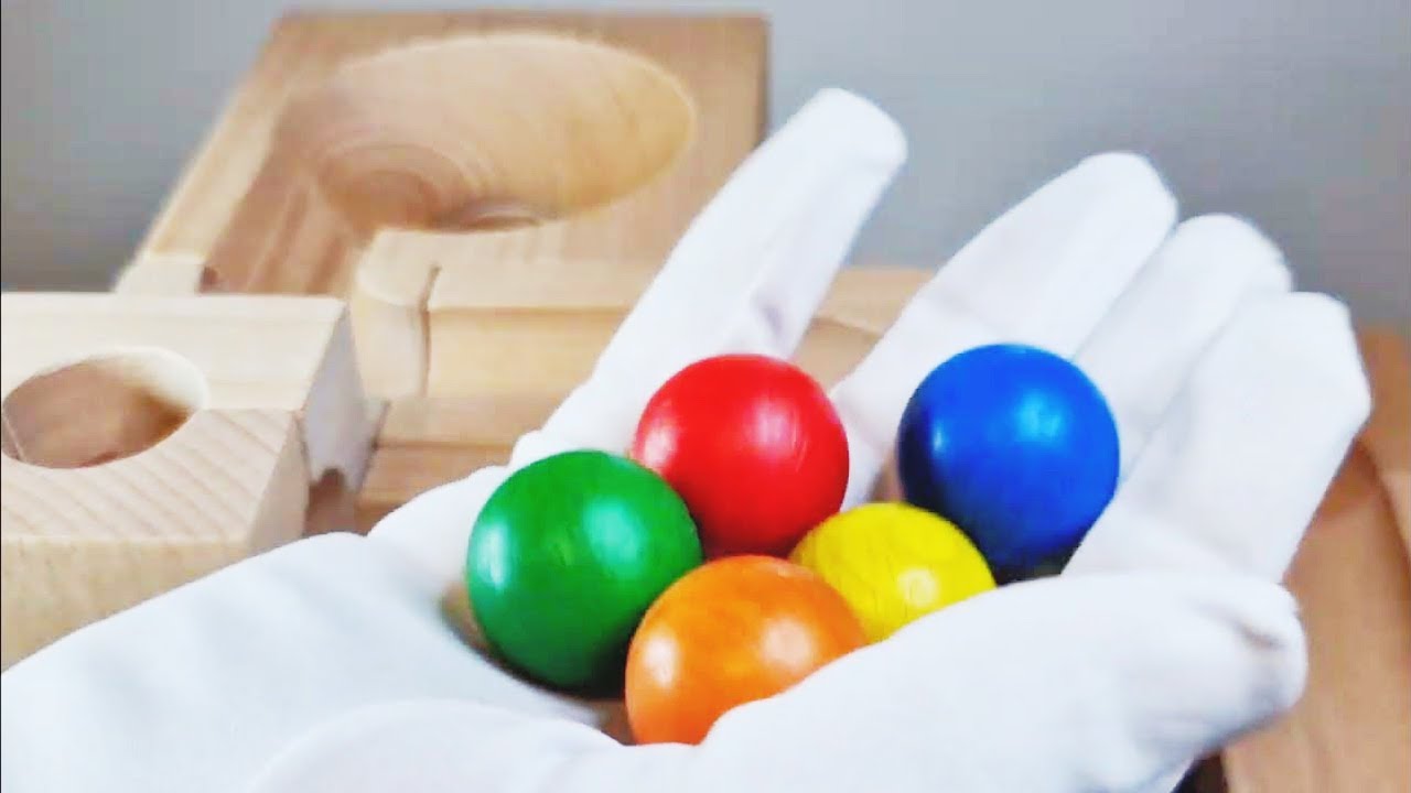 Colourful Marble Run ☆ Train Carriage & Glass Jar ASMR Soothing - YouTube