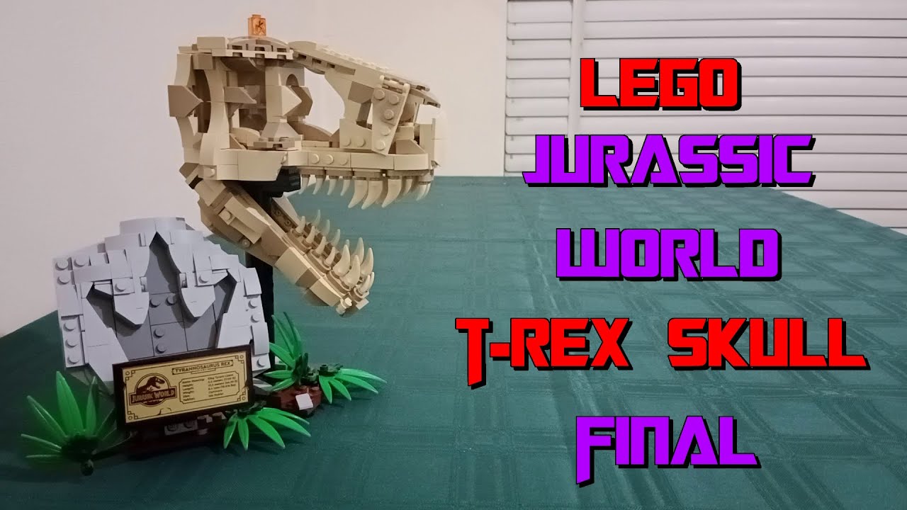 Lego Jurassic World T-Rex Skull Final - YouTube