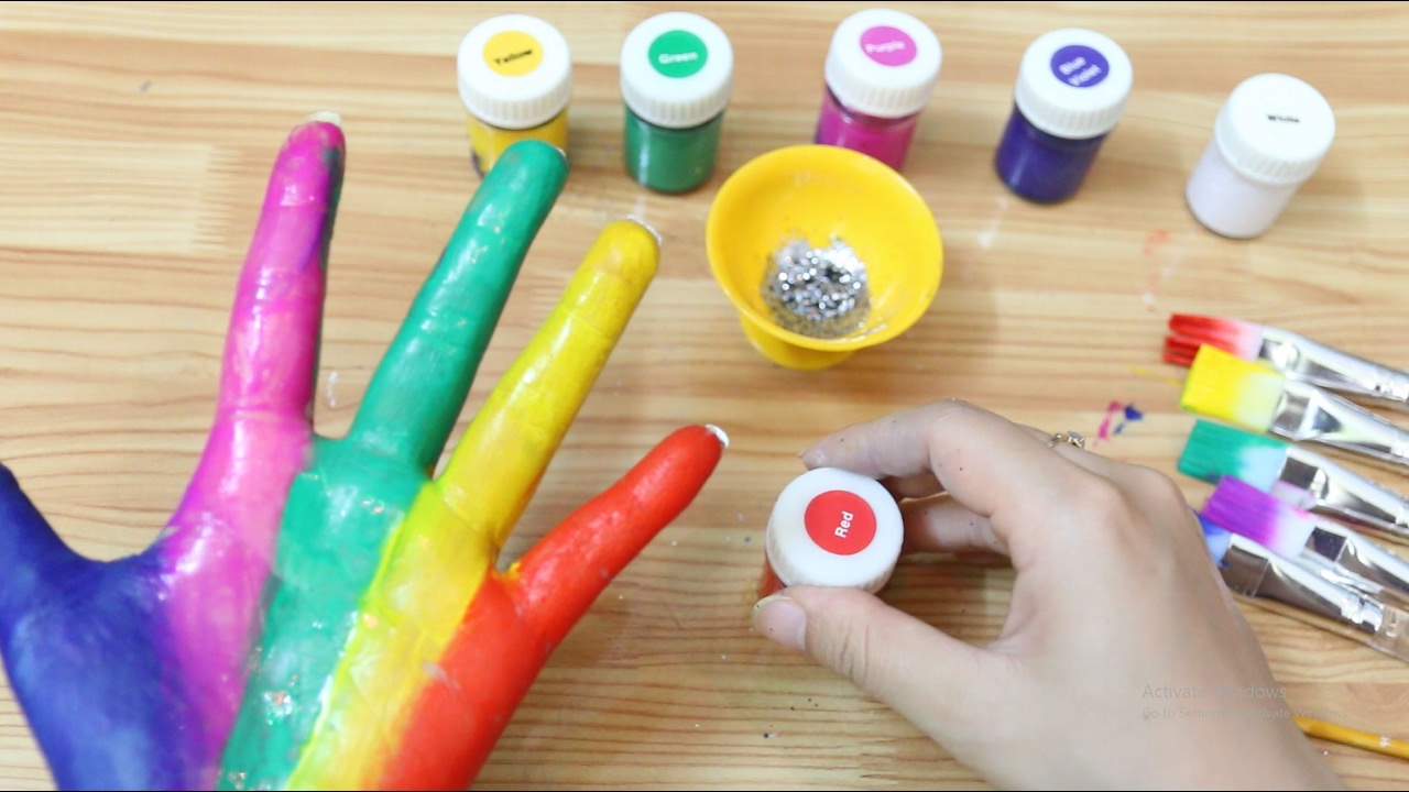 Learn Colors Body Paint Finger Family Song Nursery Rhymes Learning ...