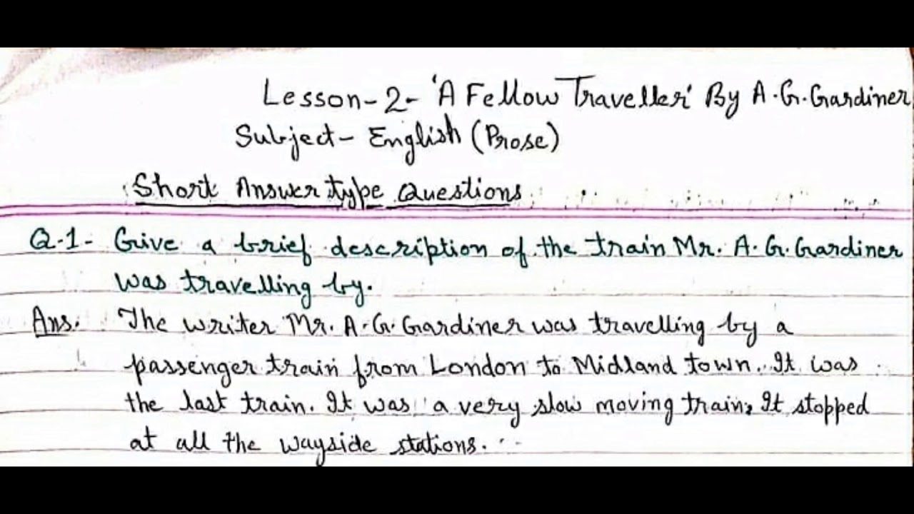Class 12 English Prose Chapter 1 & 2 | SHORT Question & Answer ...