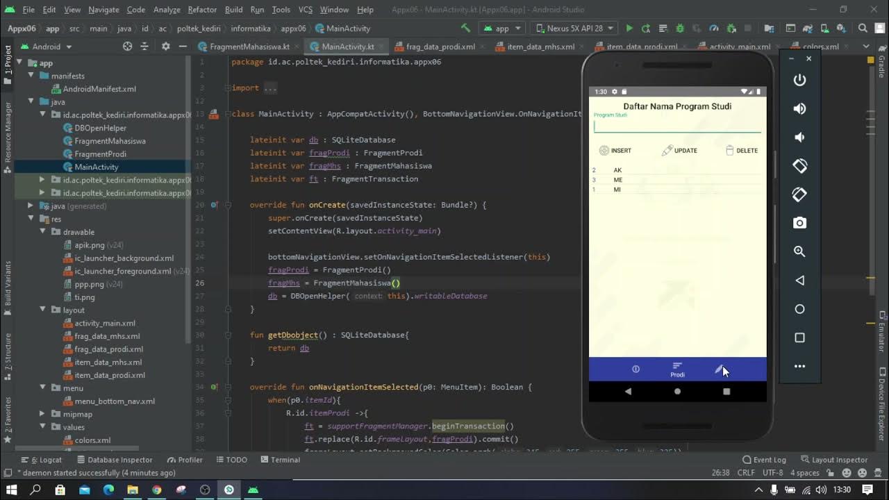 DEMO ANDROID STUDIO FRAGMENT AND SQLITE - YouTube