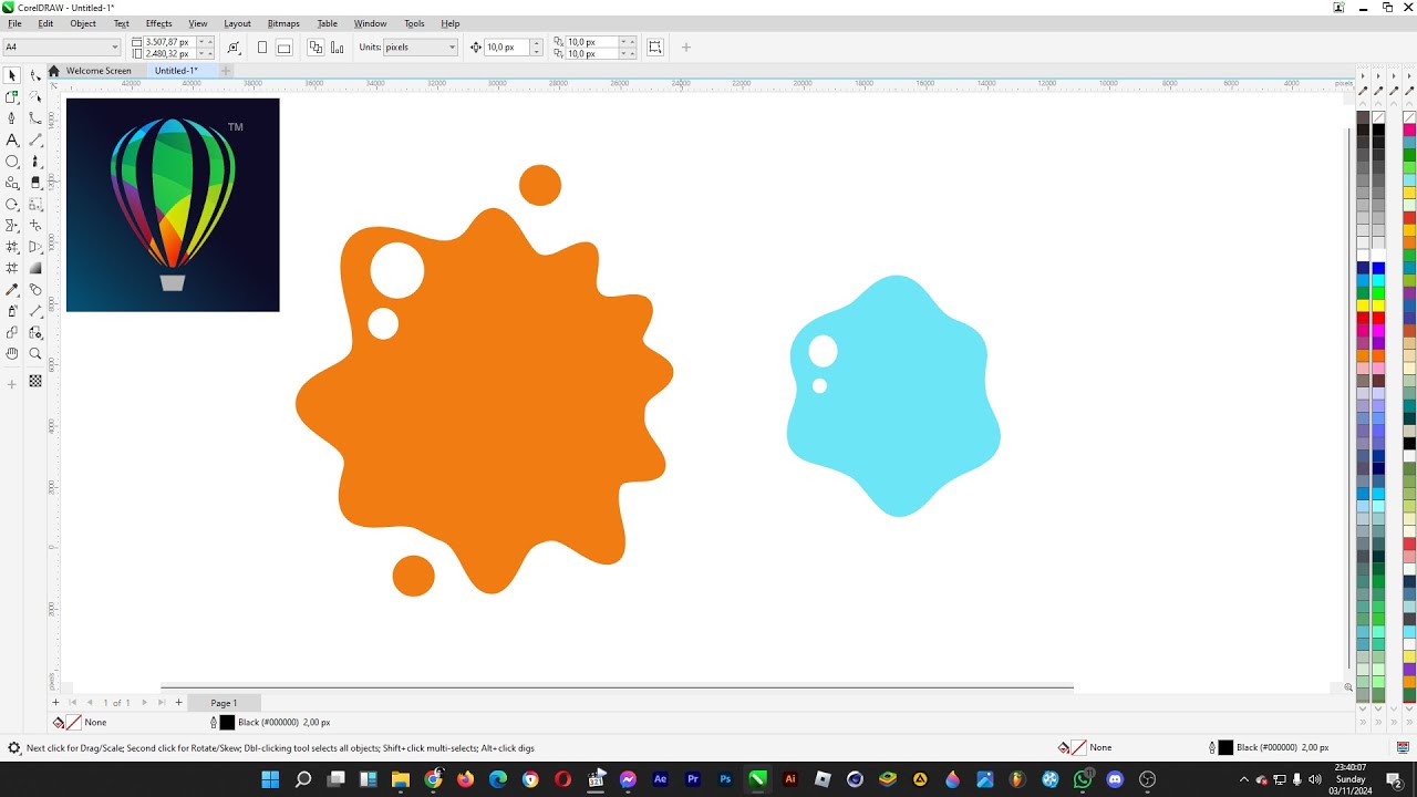 Design Tips - "Smear Tool" to Make Liquid Blobs in CorelDraw. - YouTube