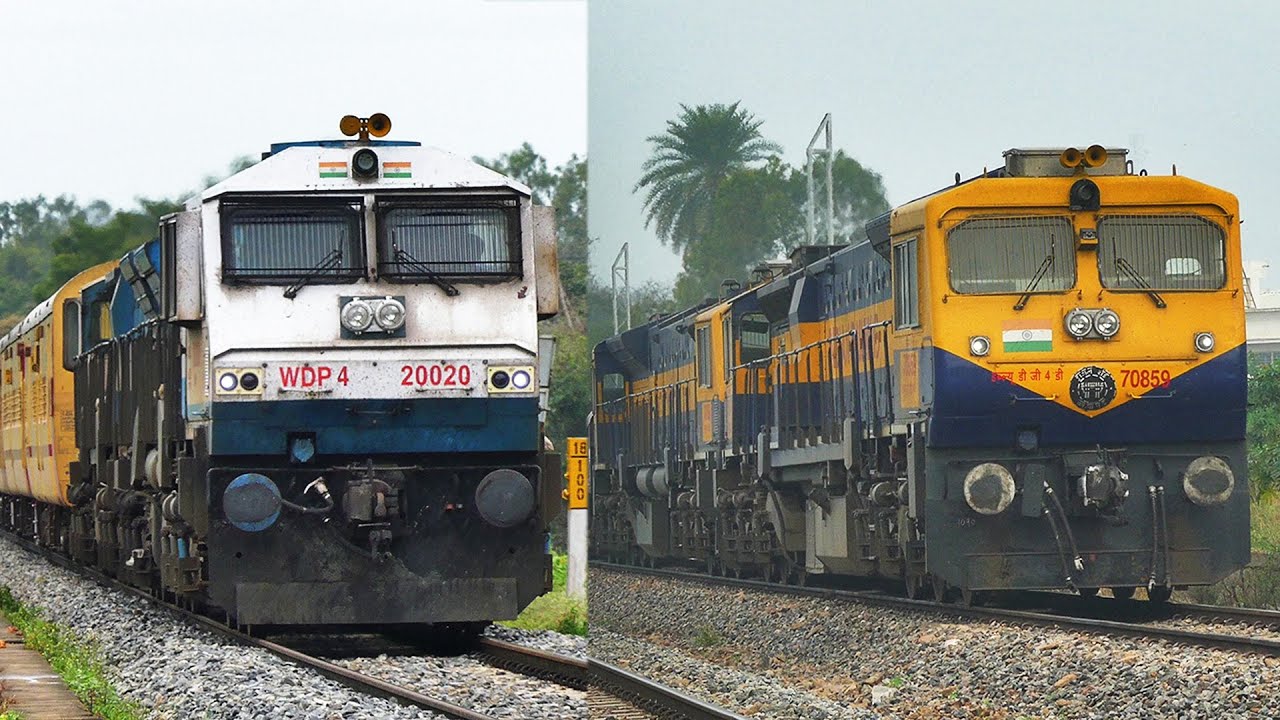 ENCHANTING EMD Trains !! WDP 4, WDG 4D, WDP 4D and many more | Indian ...