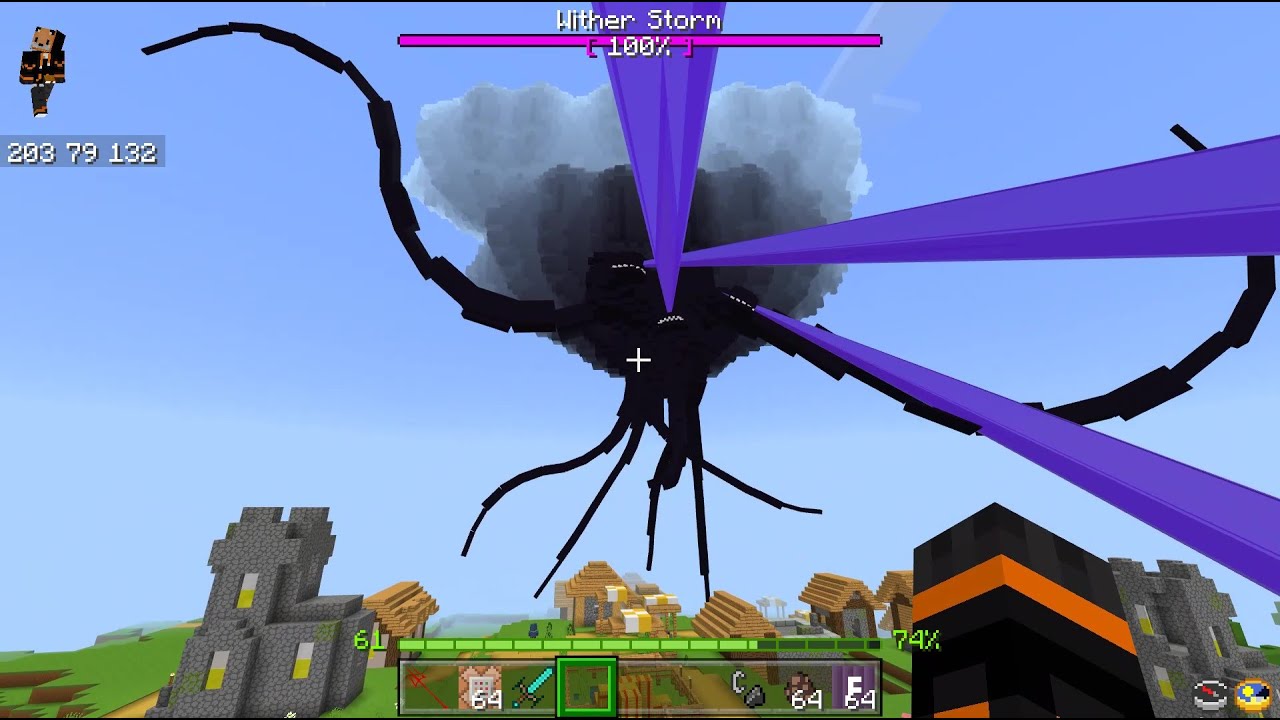 MCSM REPLICA Wither Storm Add-on[MCPE-MCBE]Wither Storm In Minecraft,EnderFoxBoy MC🦊!!! - YouTube