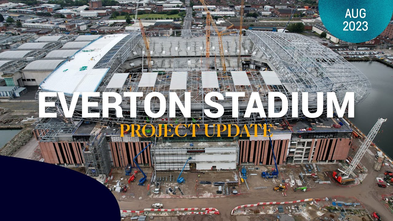 New Everton Stadium Update: Roof ‘Tips’ Towards Completion! - YouTube