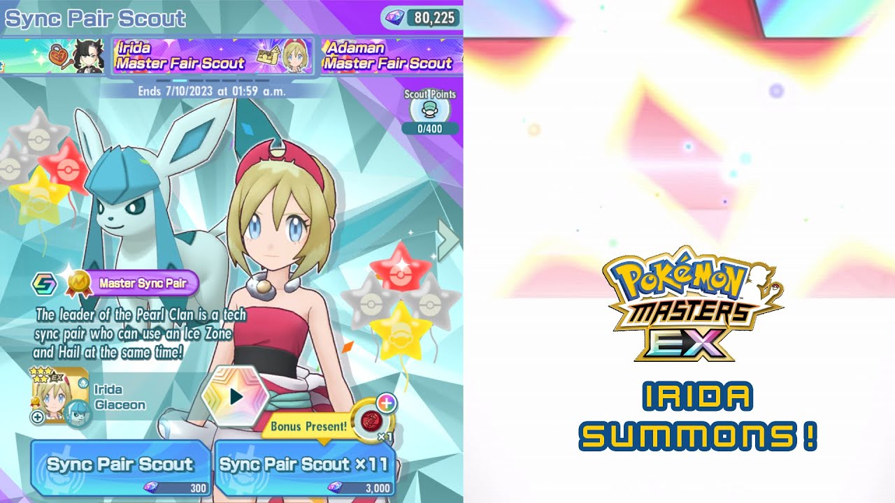 Pokemon Masters EX - Irida Summons! Happiest Pity Ever! - YouTube