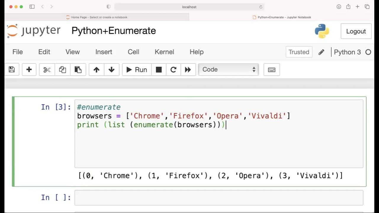 Enumerate-Python's built in function - YouTube